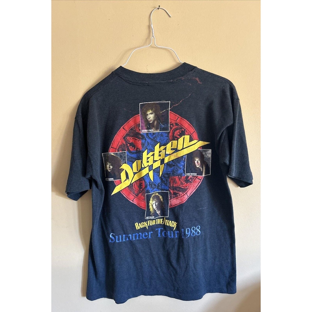 Rare Vintage Dokken Shirt Back for the Attack World Tour 1987-88 1987 ...