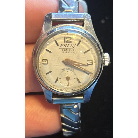 Vintage PRELY GENEVE 17 Jewels Incabloc Swiss Working… - Gem