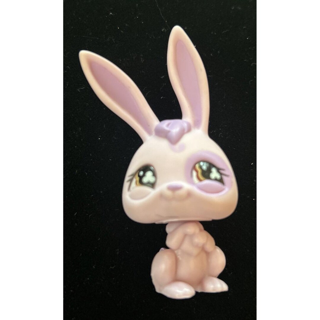 Authentic Rare Littlest Pet Shop Purple Rabbit Bunny Brown Clover Eyes ...