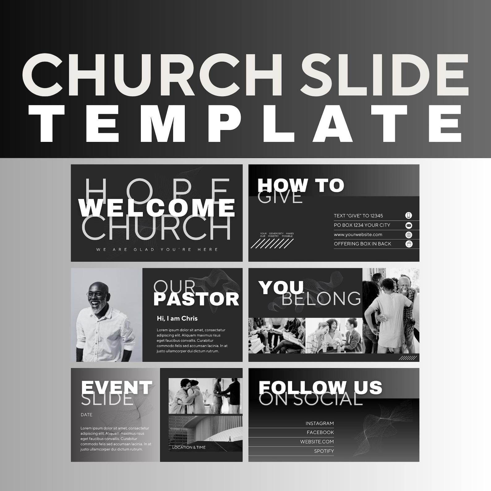 Church Slide Template | Customizable | Animated | Service Slides | Easy ...