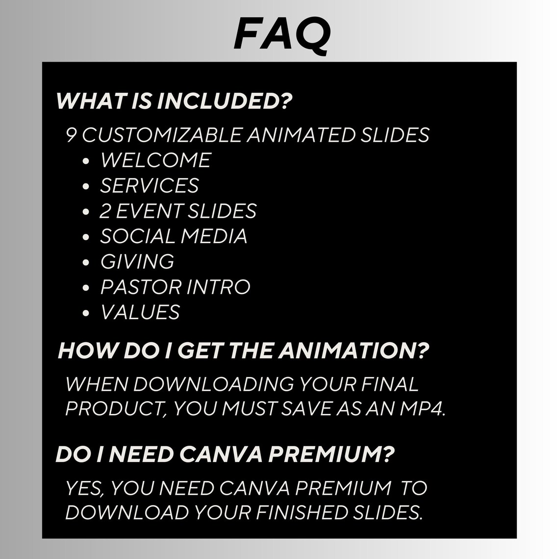 Church Slide Template | Customizable | Animated | Service Slides | Easy ...