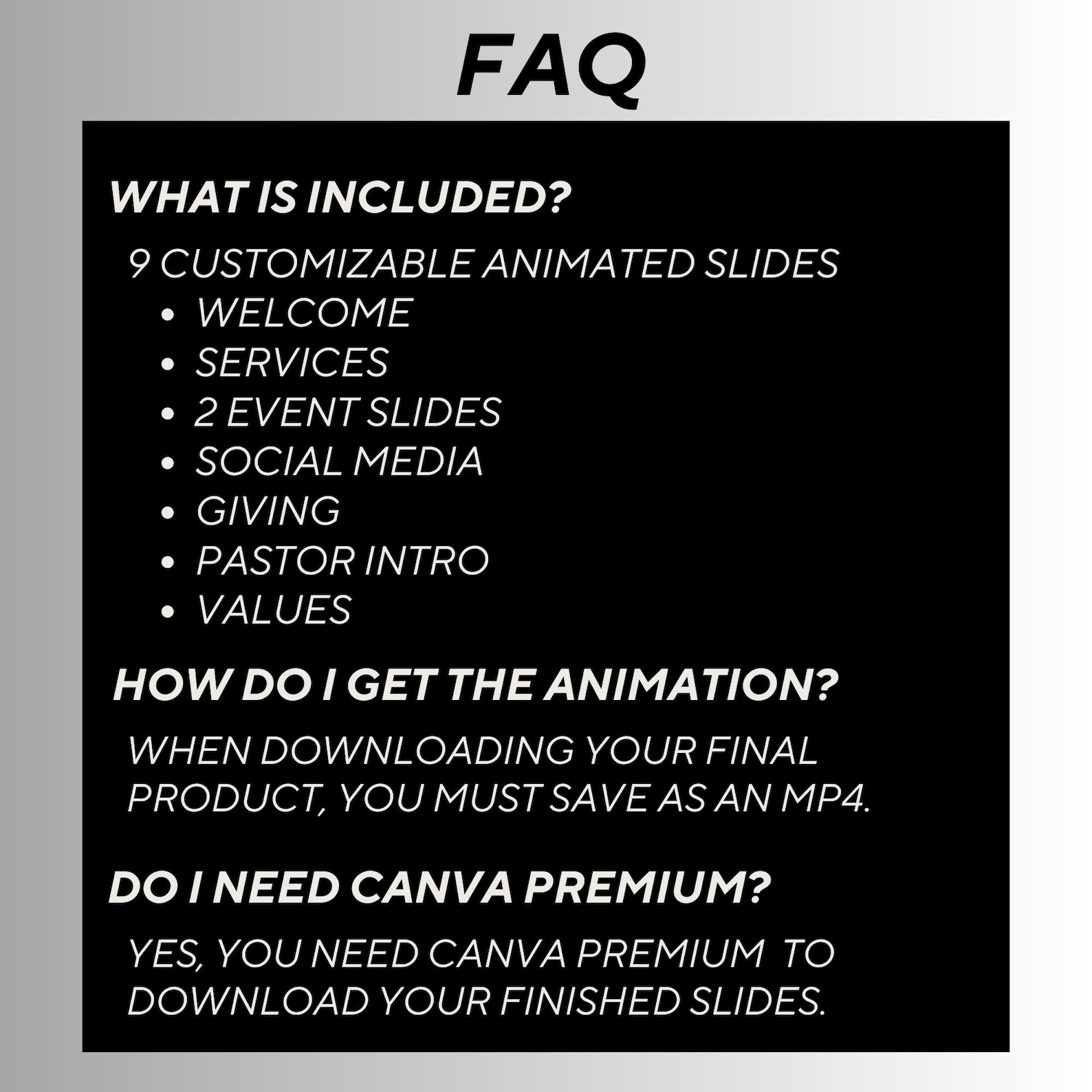 Church Slide Template | Customizable | Animated | Service Slides | Easy ...