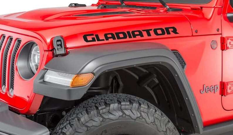 2019-2025 Jeep Gladiator Hood Letters Vinyl (high Performance Premium ...