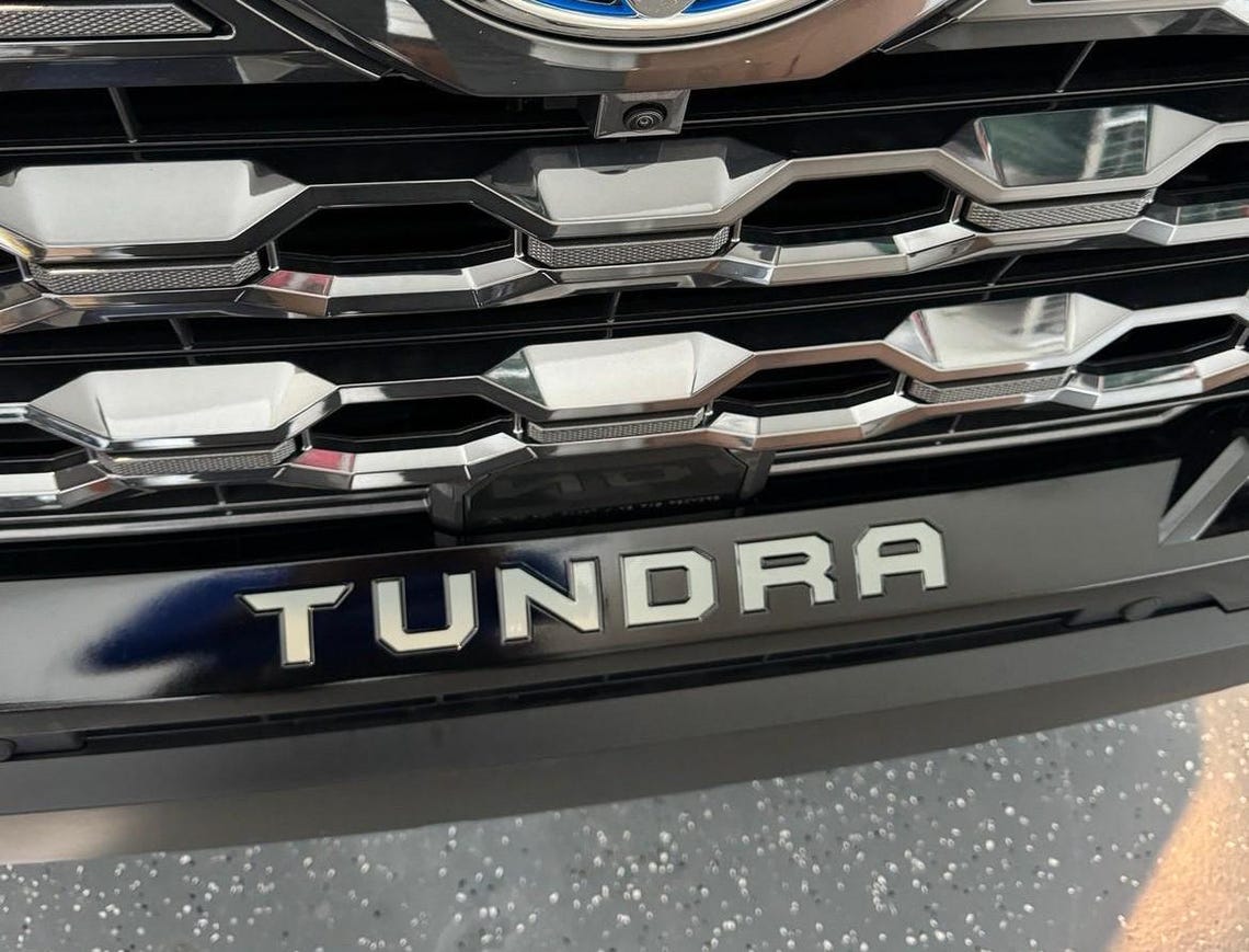 Toyota Tundra (2022-2026) Front Bumper Decal Lettering (high ...