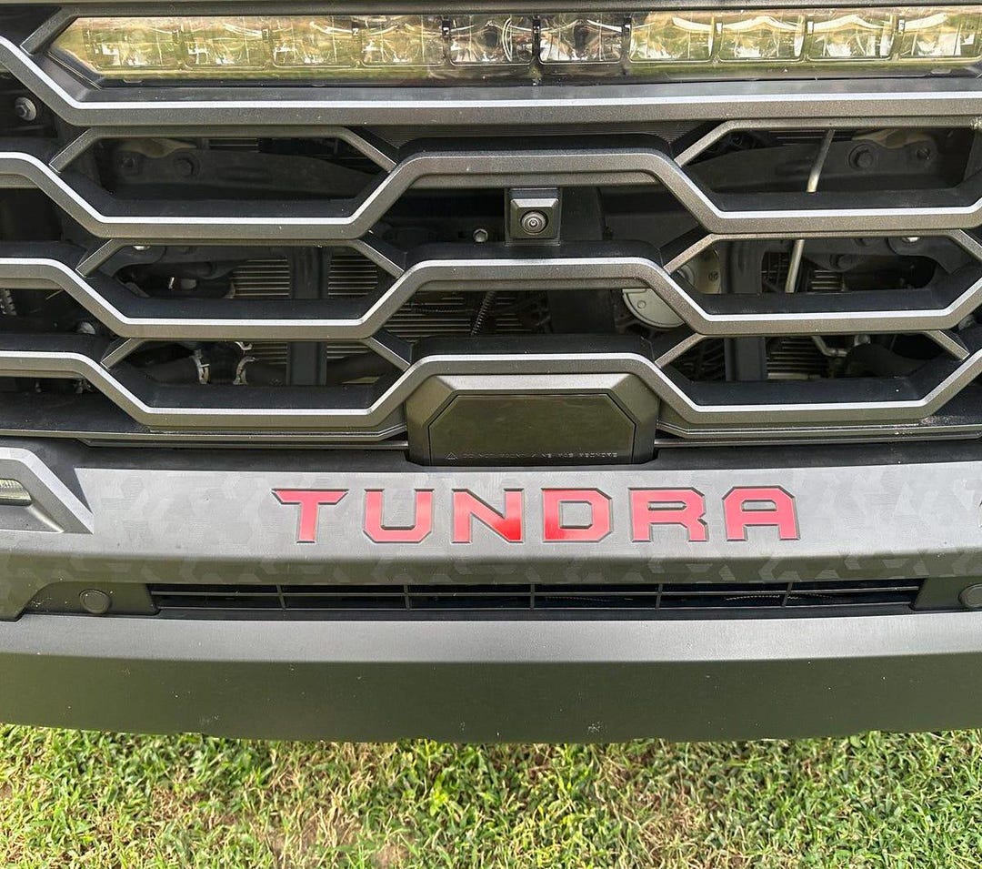 Toyota Tundra (2022-2024) Front Bumper Decal Lettering (high ...