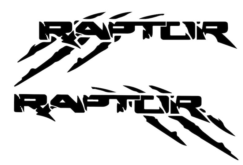 FORD F-150 Raptor CLAW Decal - Raptor Scratches SVT Bedside Vinyl Decal ...