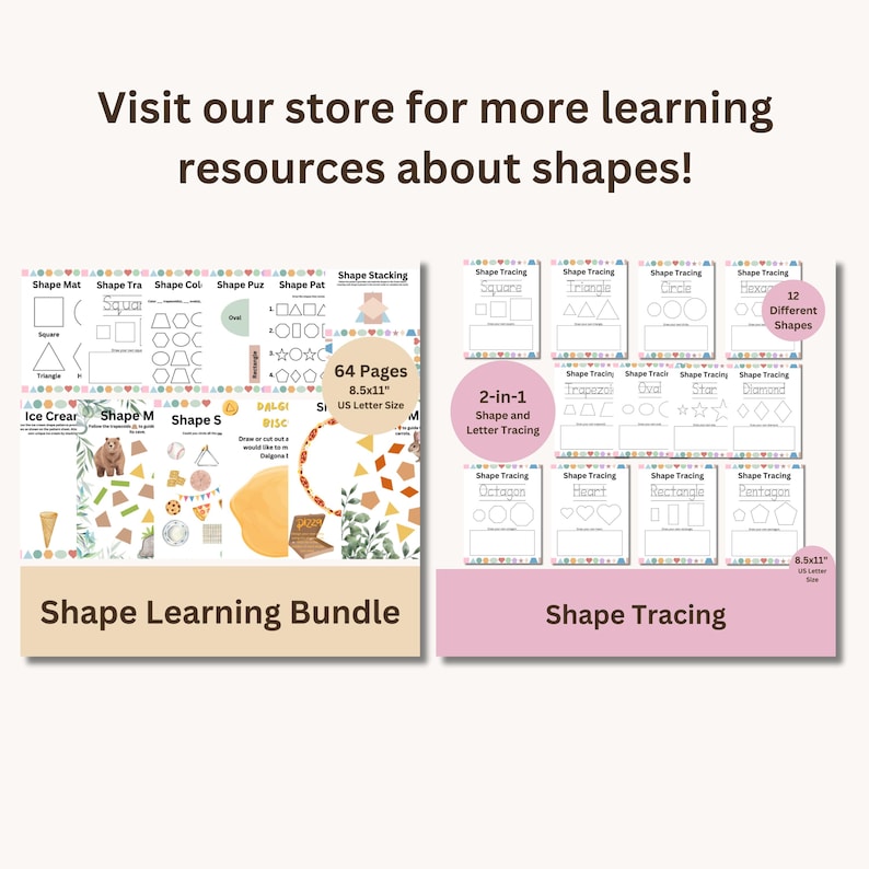 Shape Matching Game, Match Shape Activity, Toddler Sort and Match ...