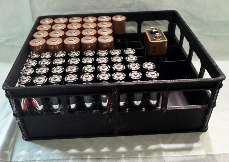 Battery Storage Crate: AA AAA 9V Organizer - Etsy