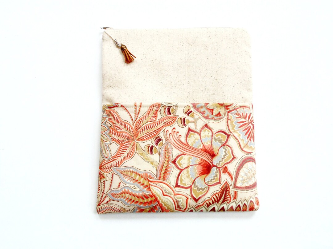 Floral Fabric Project Bag, Padded Zipper Pouch for Crafts & Books - Etsy