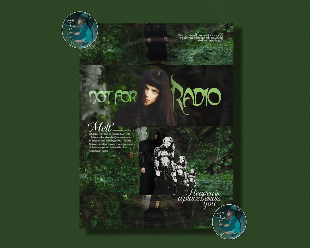 The Marias 'not for Radio' Digital Download Music Poster Design / Room ...