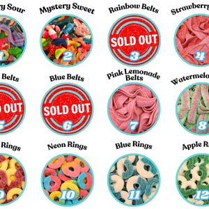 Over 100 Gummy Custom Mix, Pick N Mix, Sweet & Sour Gummies, Custom ...