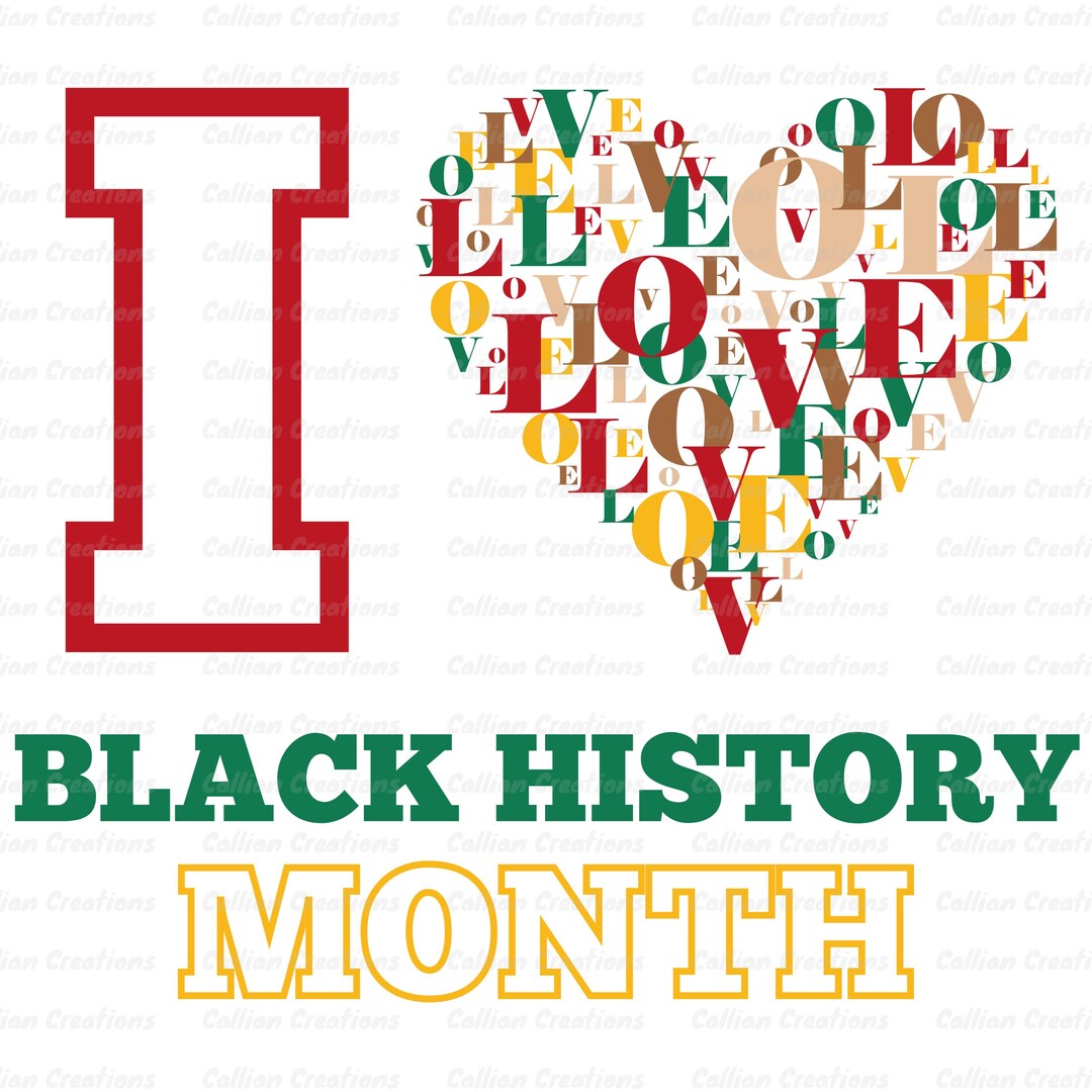 I Love Black History Month SVG PNG, Juneteenth Svg, Black Pride Svg ...