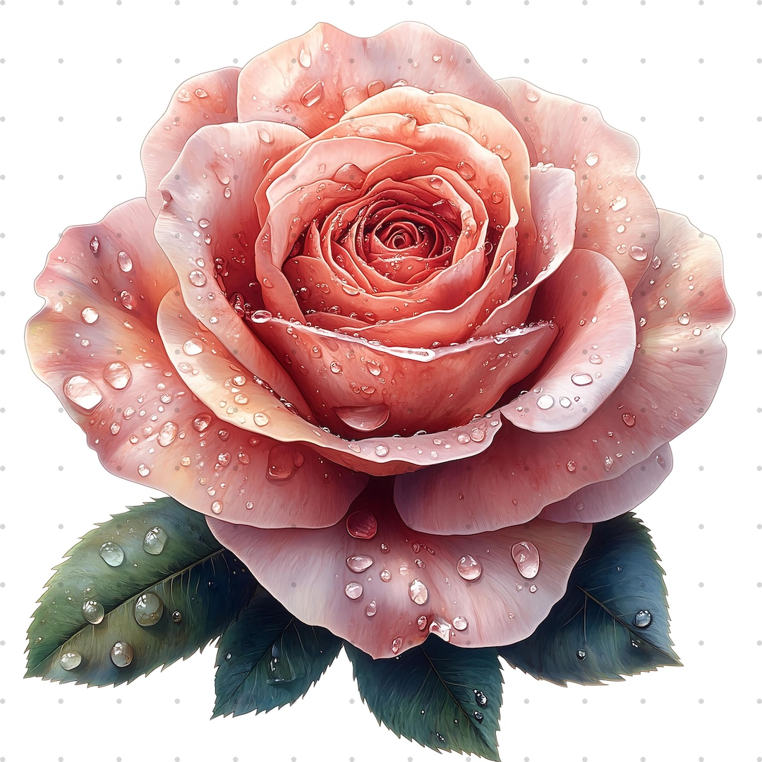 Realistic Flower Clip Art Bundle, Set of 8 Jpegs & 8 Transparent Pngs ...