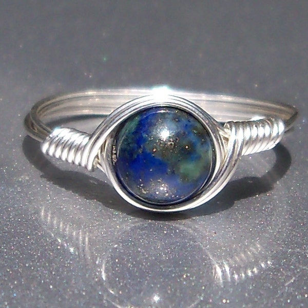 Silver Azurite Ring - Etsy