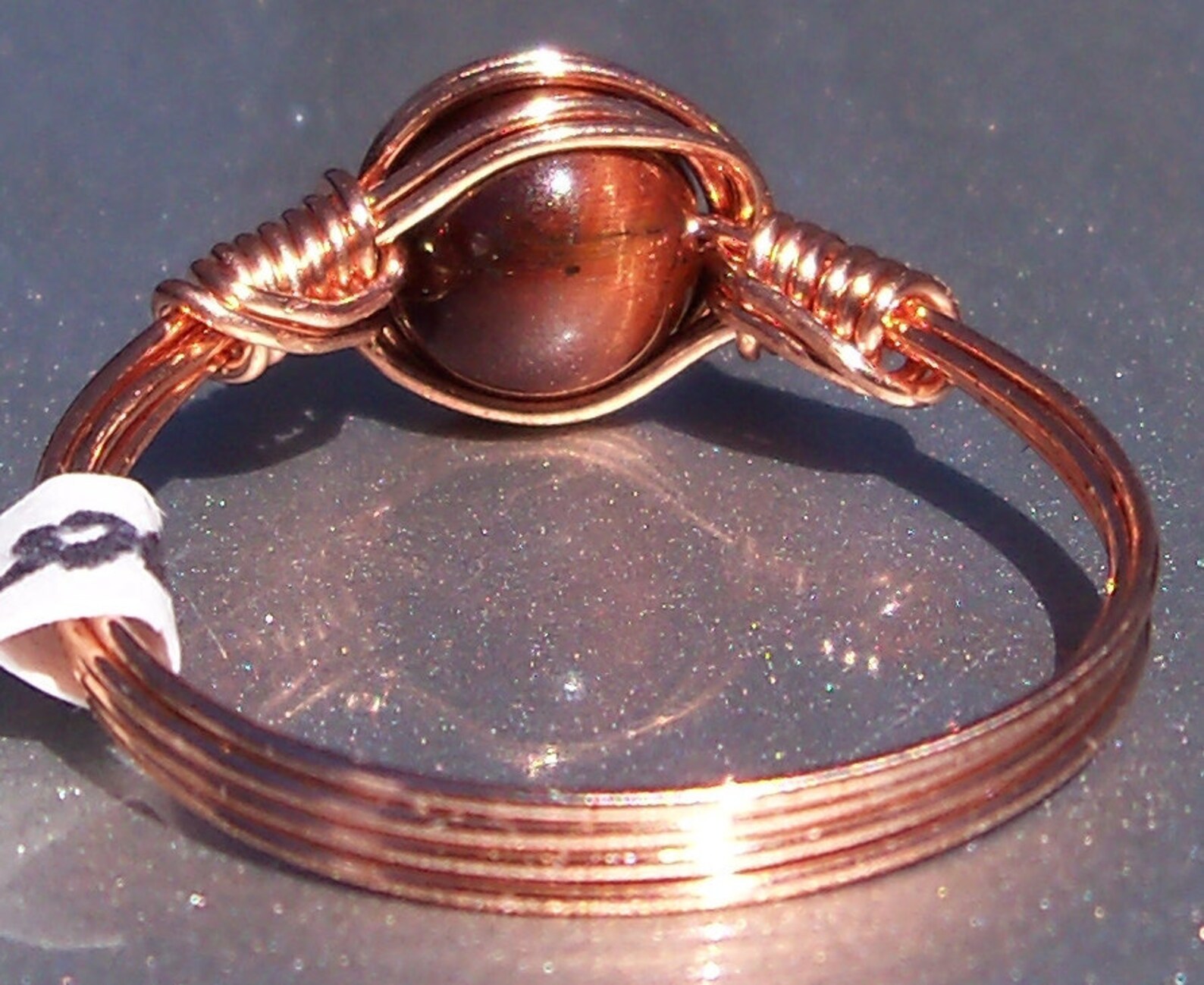 Red Tigers Eye Copper Wire Wrapped Ring - Etsy