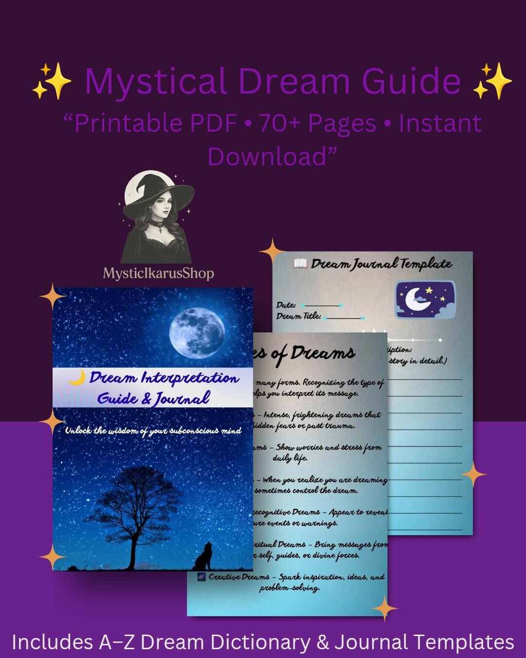 Dream Interpretation Guide & Journal: Mystical Dream Dictionary ...