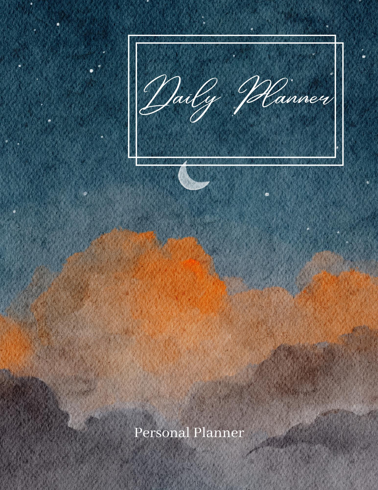 Daily Planner Printable | Undated One-sheet Template | Reusable PDF ...