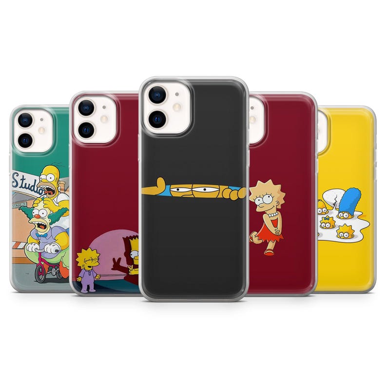 Simpsons Cool Cartoon Art Comics Phone Cover for iPhone 16,15,14,13,12,11, Pixel 9, 9 Pro,9 Pro ...