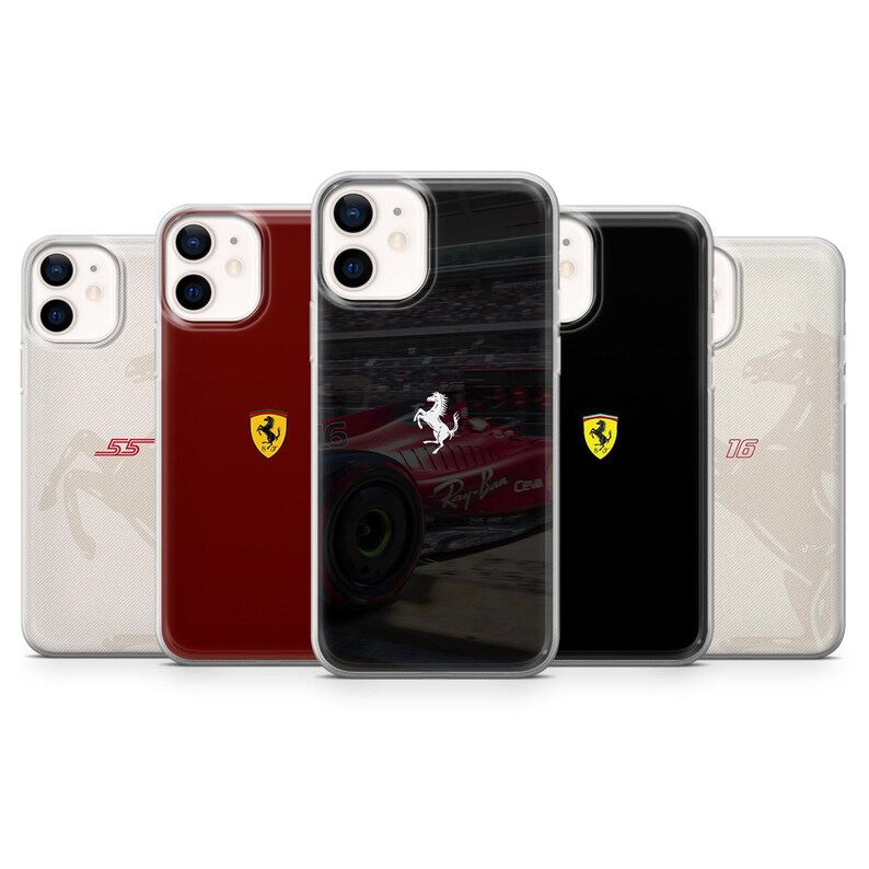 Ferrari Sport Mount Vehicle Insignia Phone Cover for iPhone 16,15,14,13 ...
