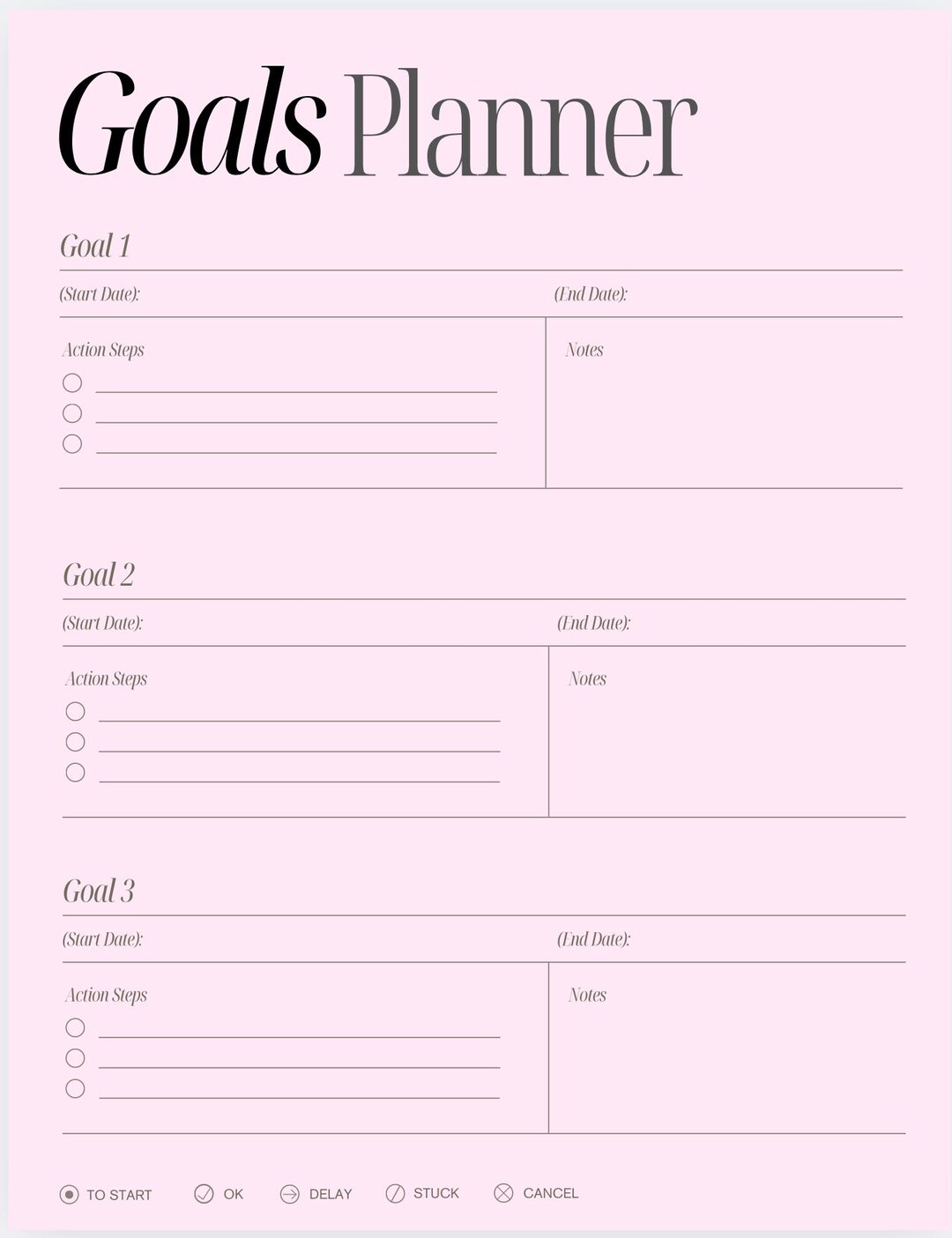 2025 Goal Planner - Etsy