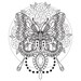 Butterfly Mandalas Adult Coloring Book Pages: 50 Beautiful Intricate ...