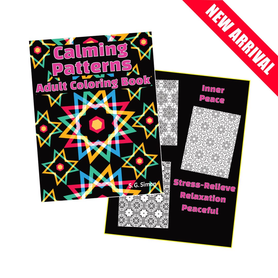 Calming Patterns Coloring Book Pages for Adults: 50 Geometric Designs ...