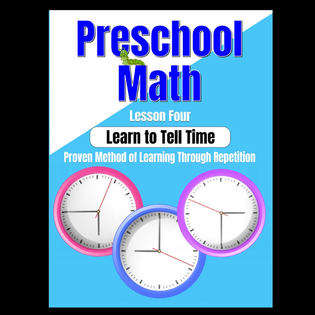 Preschool Math - Learn to Tell Time - Proven Method of Learning Through ...