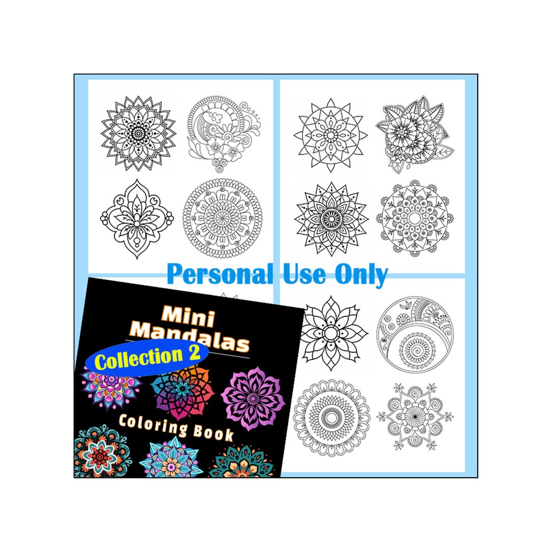 Mini Mandala Coloring Pages, 40 Beautiful Easy and Bold, Series 2 | 4 ...