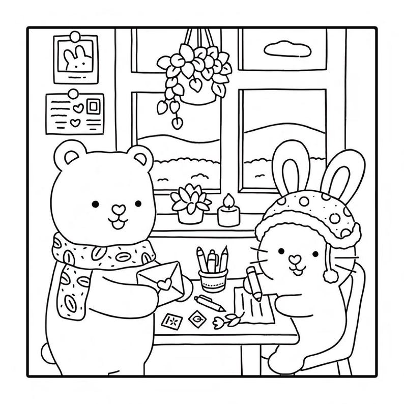 Fuzzy Hygge Cute and Cozy, Coloring Book Pages for Adults & Teens ...