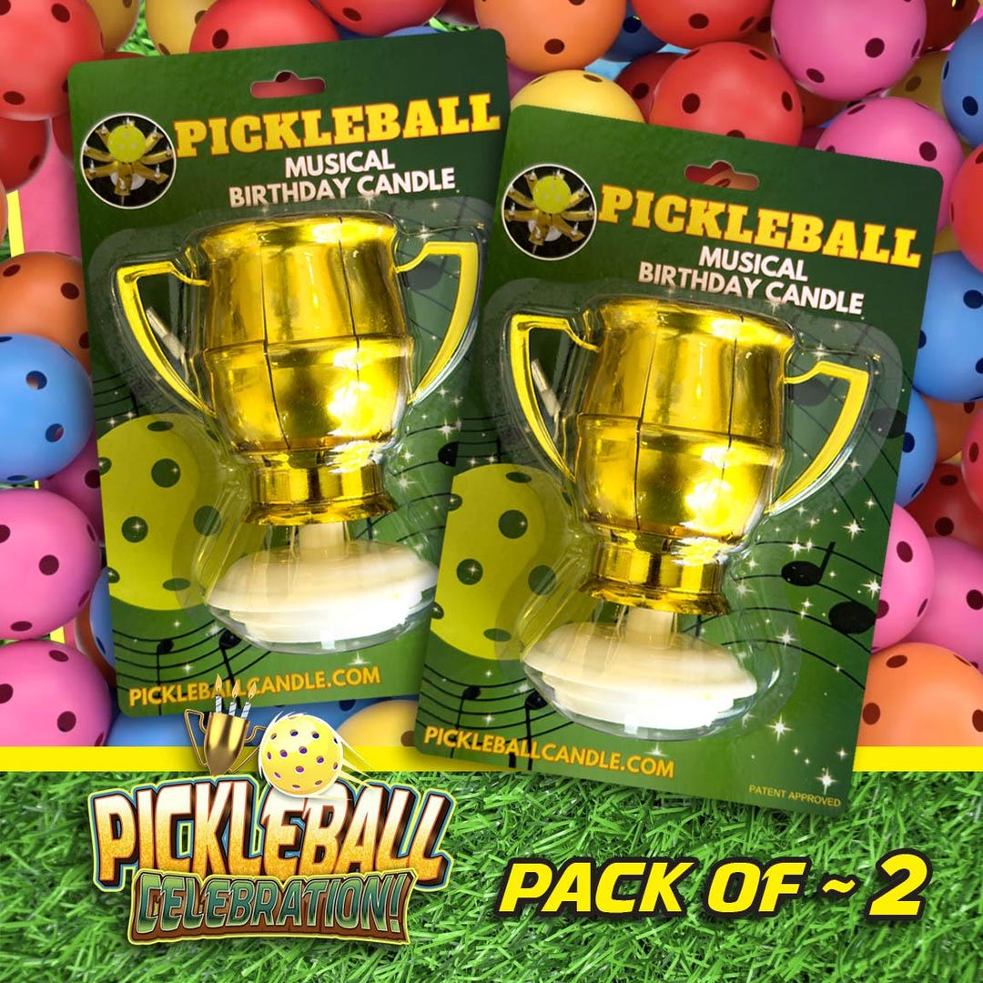Pickleball Birthday Candle | Novelty Pickleball Party Decoration ...