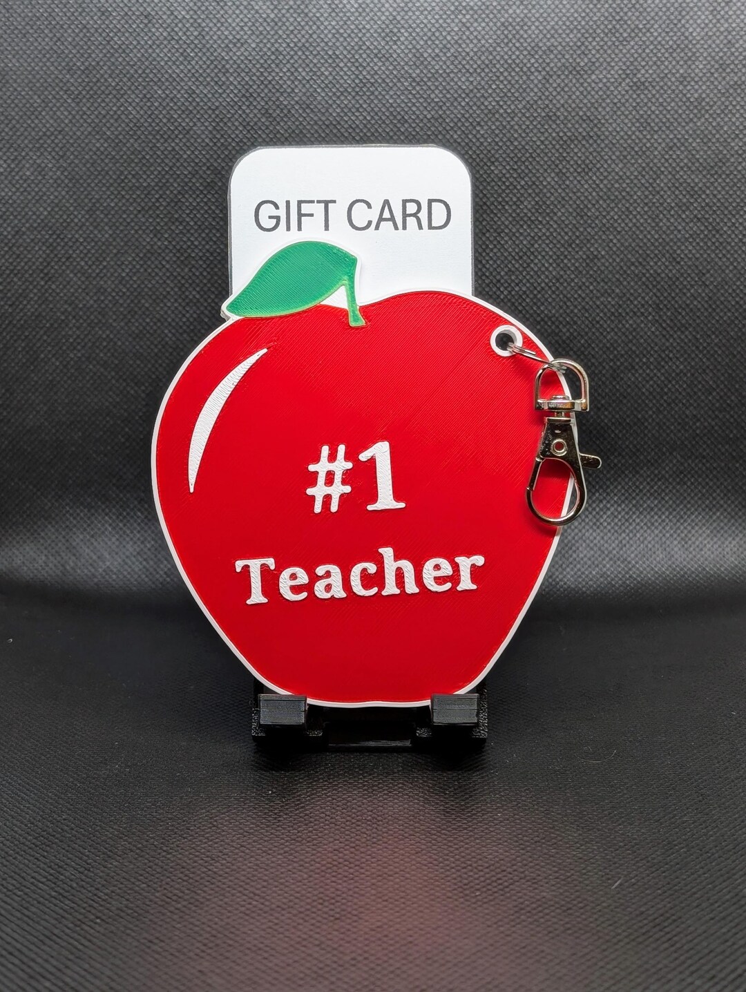 Apple Teacher Appreciation Gift Card Holder: Reusable Keychain Ornament ...