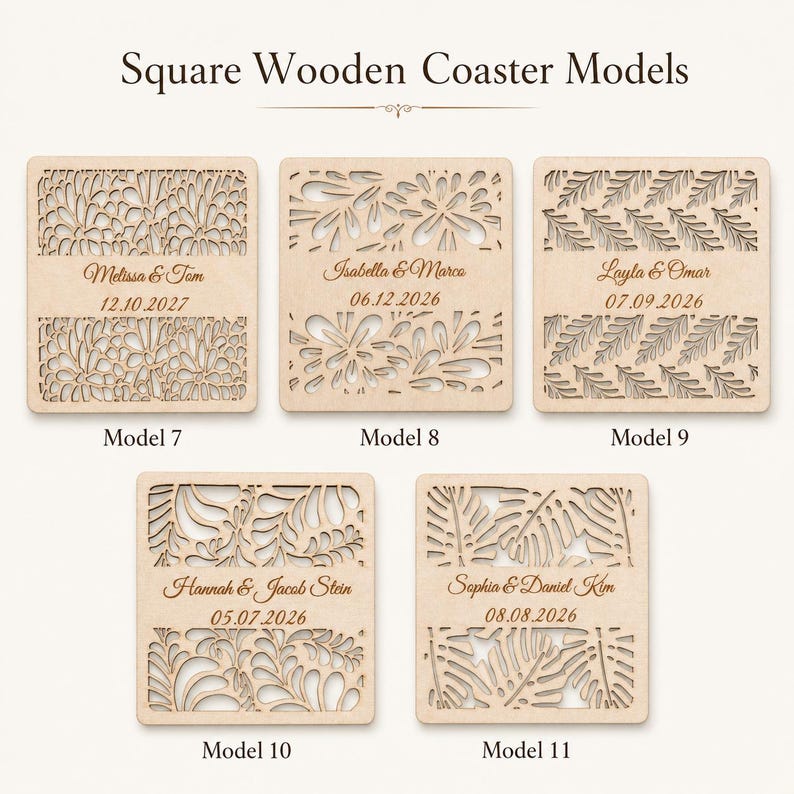 Personalized Wedding Coasters, Bulk Wedding Favors, Engagement Gifts ...