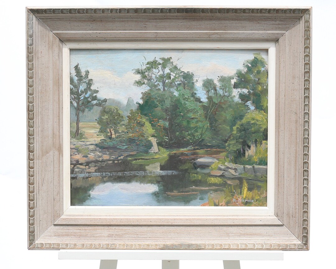 Russ Webster Painting Oil Rockport Massachusetts Mill Pond Peg Leg Inn ...