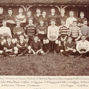 Antique Large Format Photograph Rugby Team Photo 1897-1898 Old ...