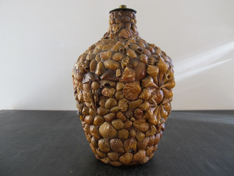 Shell Memory Folk Art Mosaic Sailor's Valentine Lamp Base | Etsy