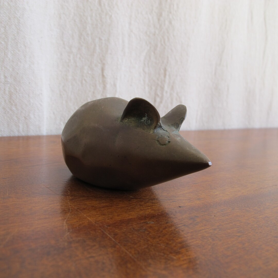 Abstracted Brutalist Mouse Sculpture, Solid Brass, C. 1970 - Etsy