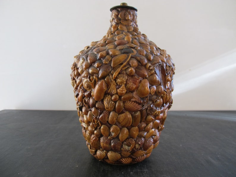 Shell Memory Folk Art Mosaic Sailor's Valentine Lamp Base | Etsy