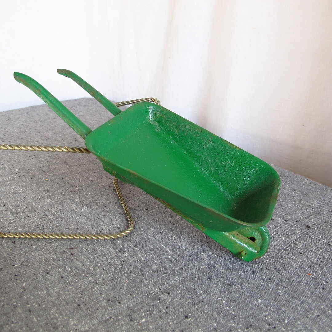 Toy Miniature Wheelbarrow Stamped Steel or Iron 1920s 1930s Green - Etsy