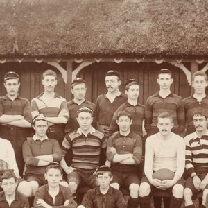Antique Large Format Photograph Rugby Team Photo 1897-1898 Old ...