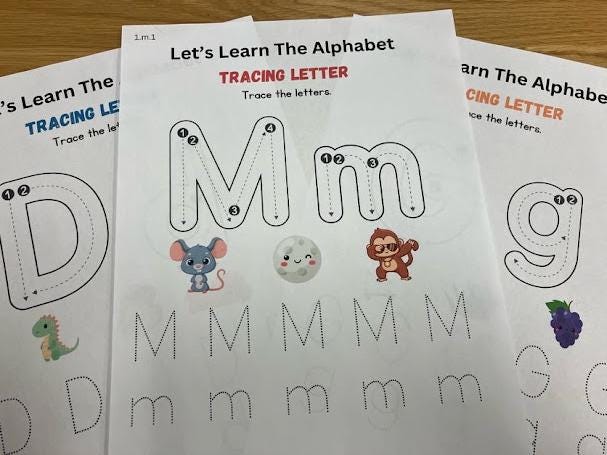 ABC Letter Tracing Handwriting Printable Sheets - Whole Alphabet - Etsy