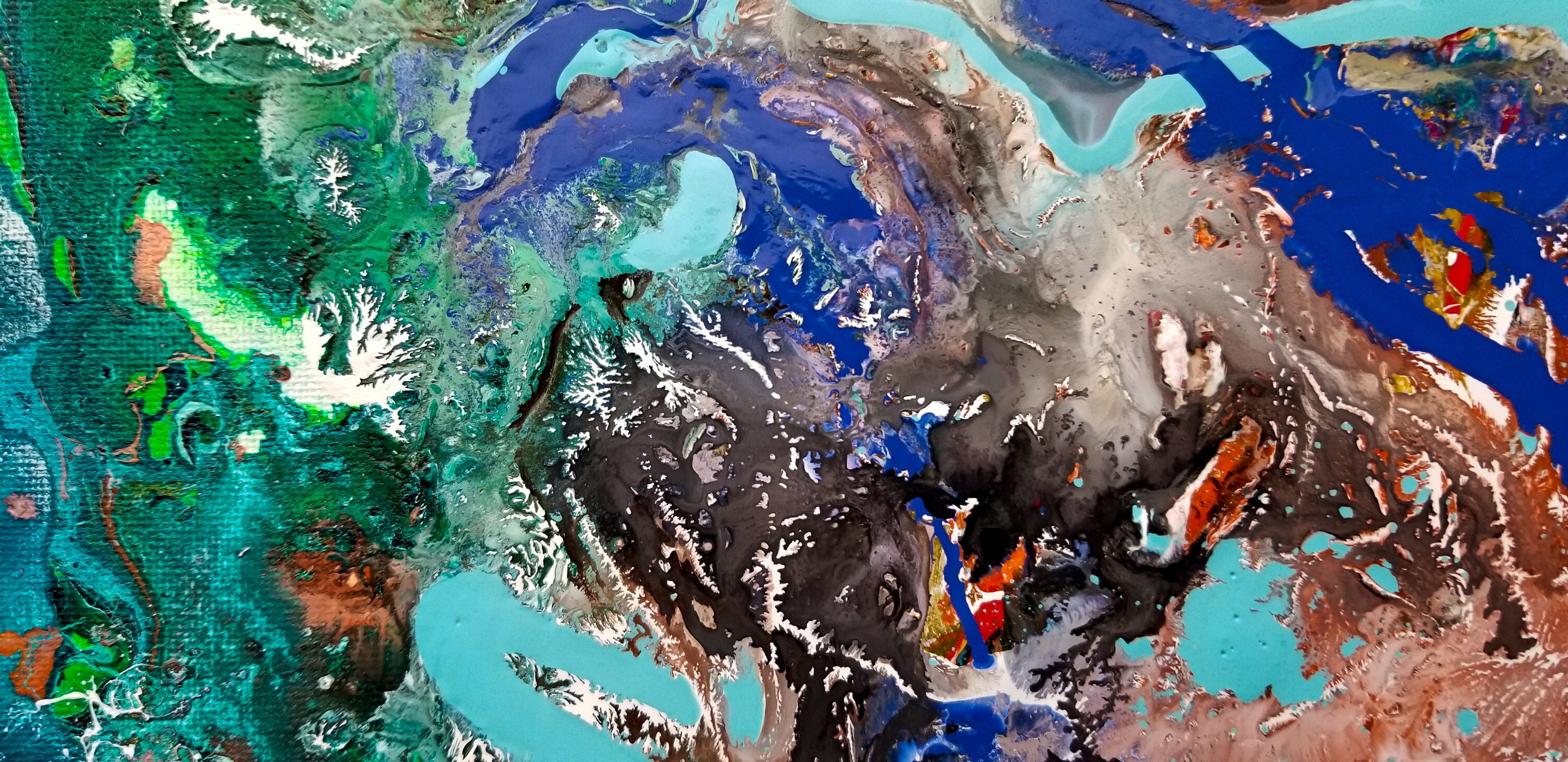 Génesis II Original Bright Conceptual Abstract Painting on Stretched ...