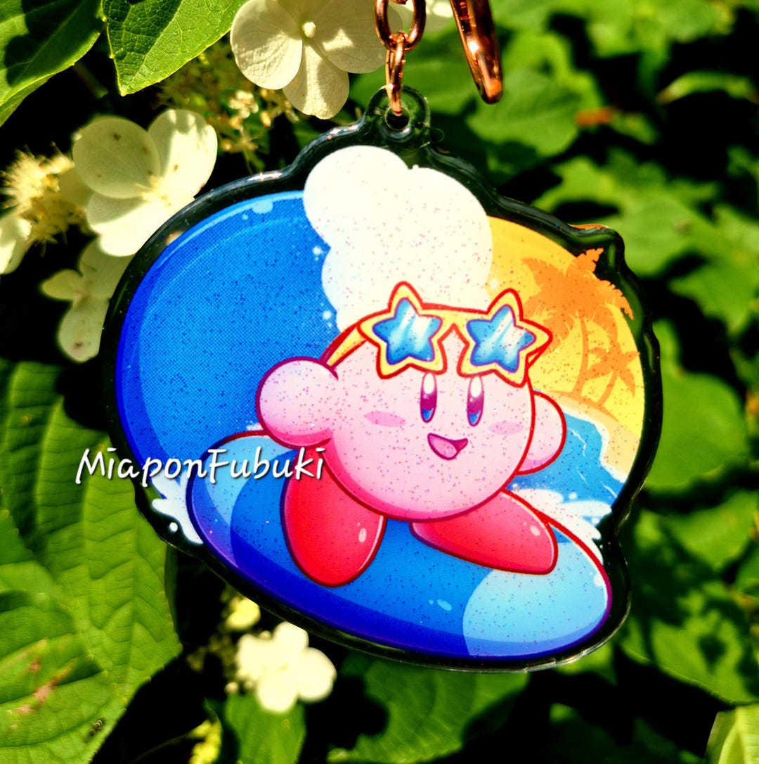 Vacay Kirby 3'' Glitter Acrylic Keychains - Etsy