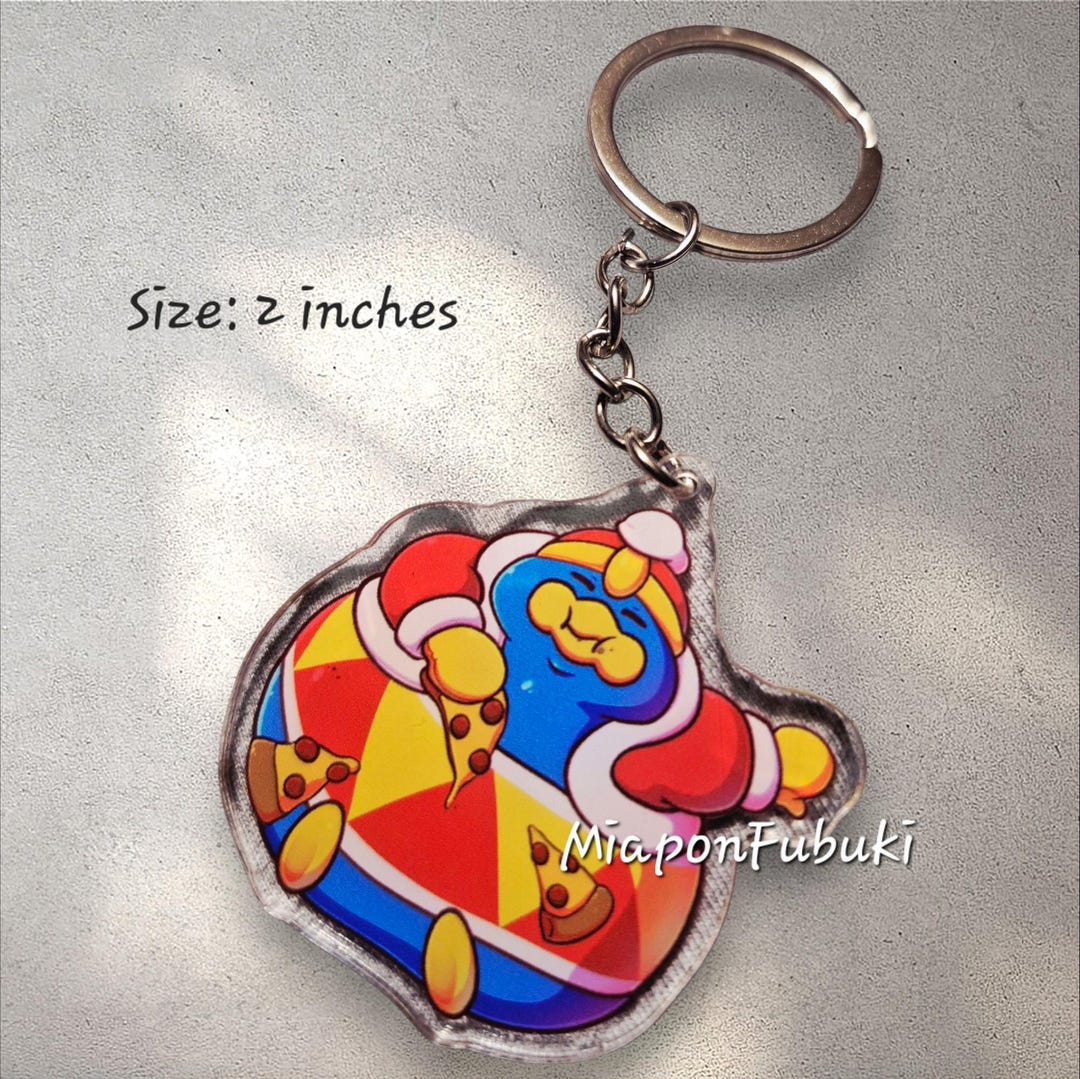 King Dedede | Eating Pizzas Acrylic Keychain | Kirby - Etsy