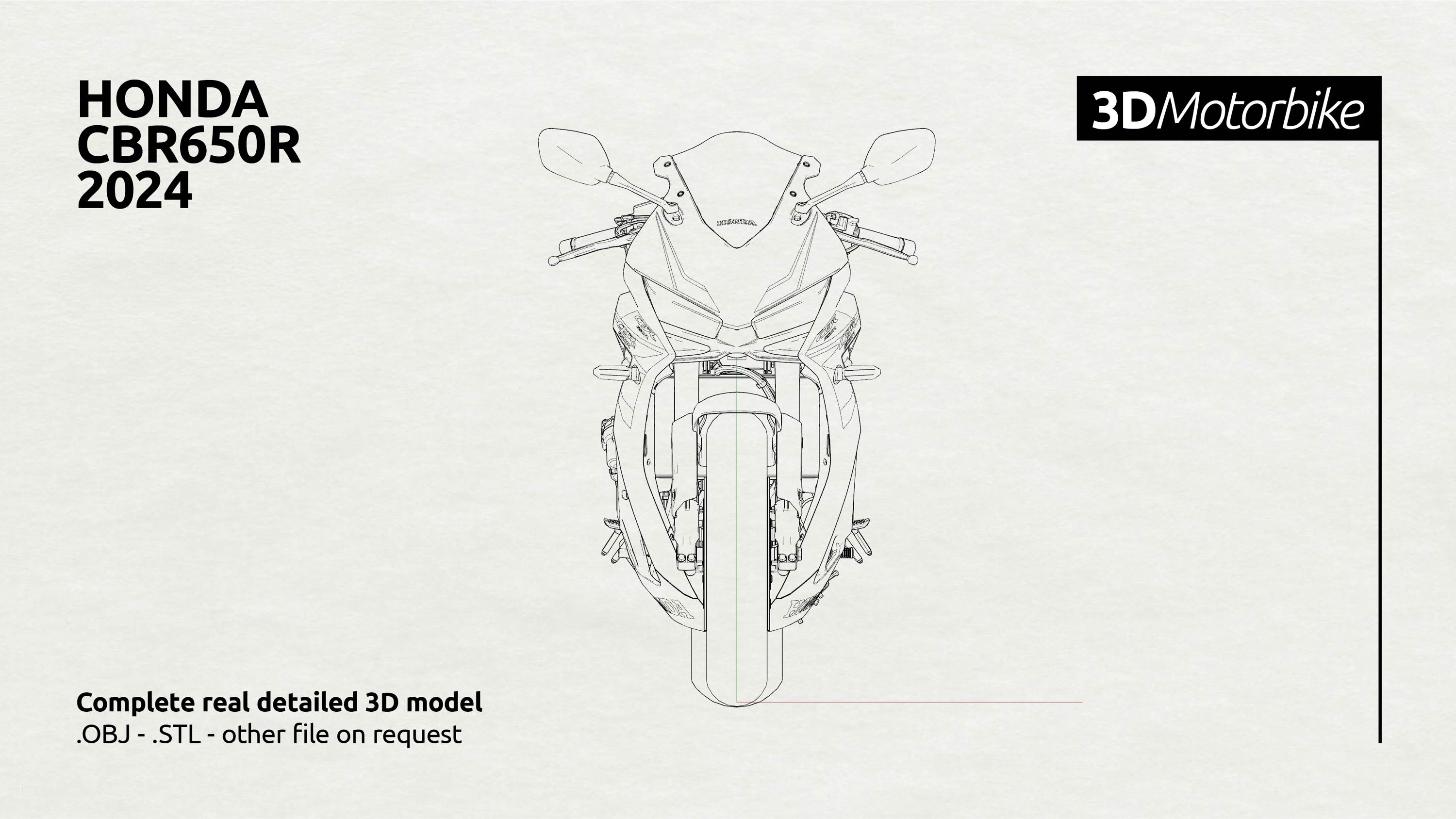 Honda CBR650R 2024 - OBJ STL 3D Model File - Etsy