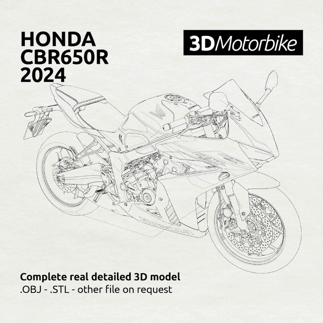 Honda CBR650R 2024 - OBJ STL 3D Model File - Etsy