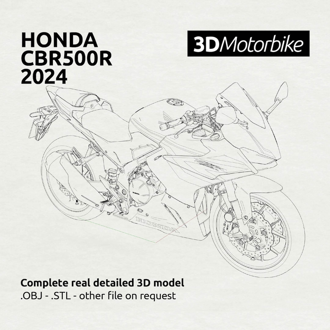 Honda CBR500R 2024 - OBJ STL 3D Model File - Etsy