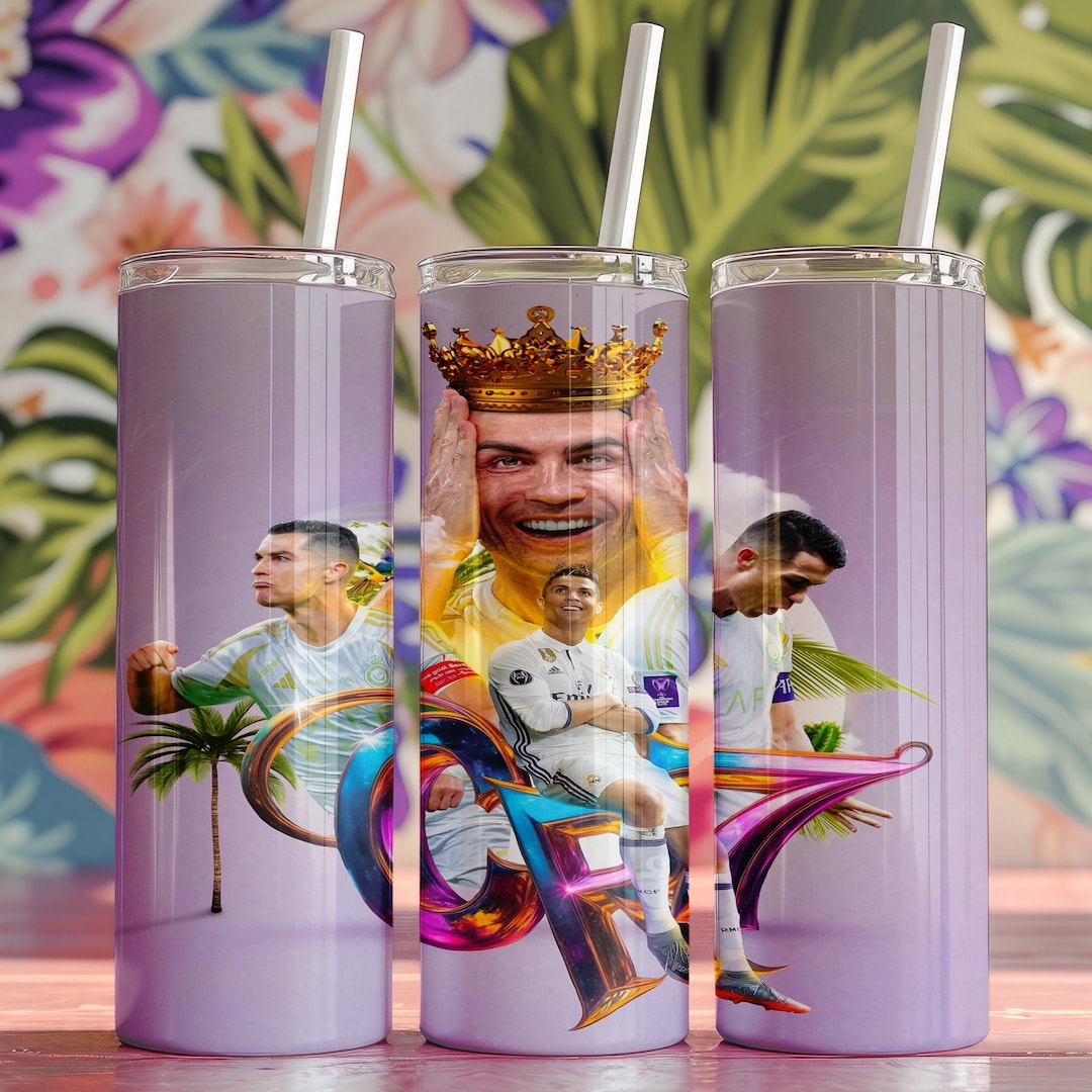 CR7 Ronaldo Tumbler Wrap 20oz Skinny Sublimation Design Ready-to-print ...
