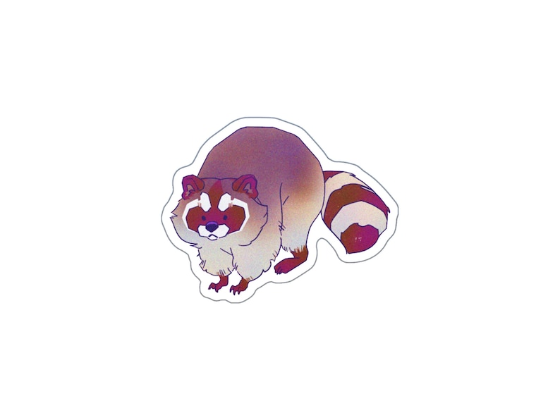 Sparkly Raccoon Stickers, Raccoon Sticker Pack, Trash Panda Sticker ...