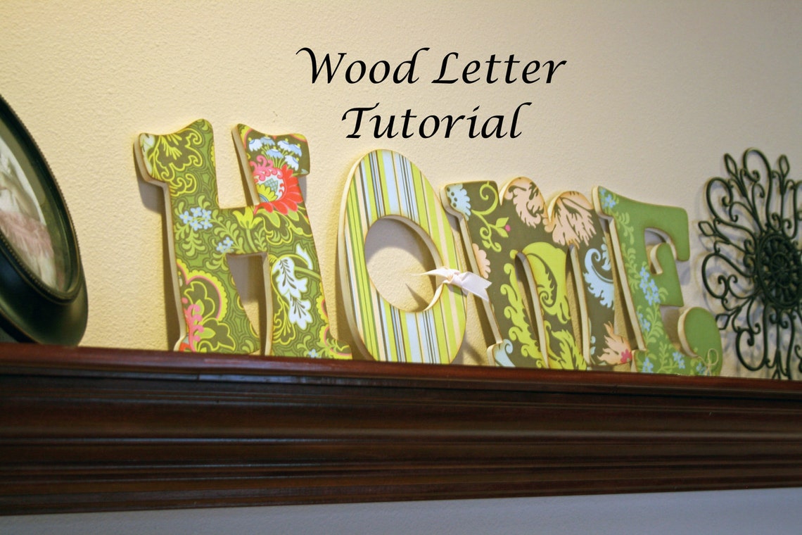 TUTORIAL Decorative Wood Letters for the Home. Home Décor - Etsy