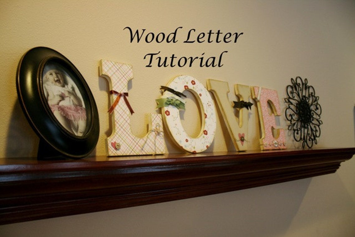 TUTORIAL Decorative Wood Letters for the Home. Home Décor - Etsy
